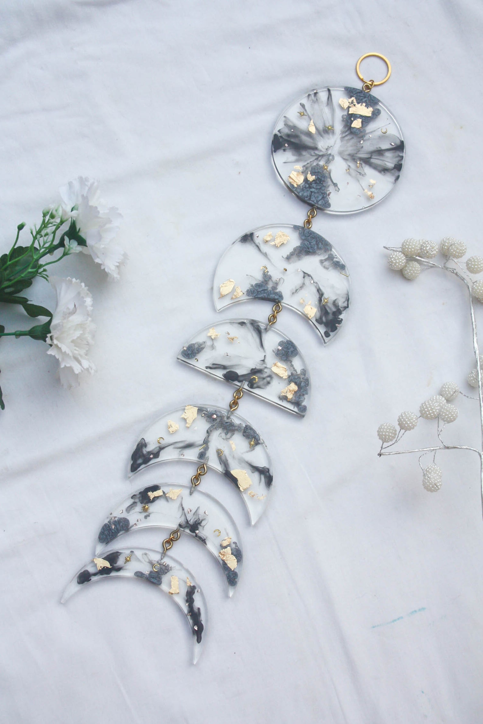 Custom Resin Moon Phases Wall Hanging Art - Etsy