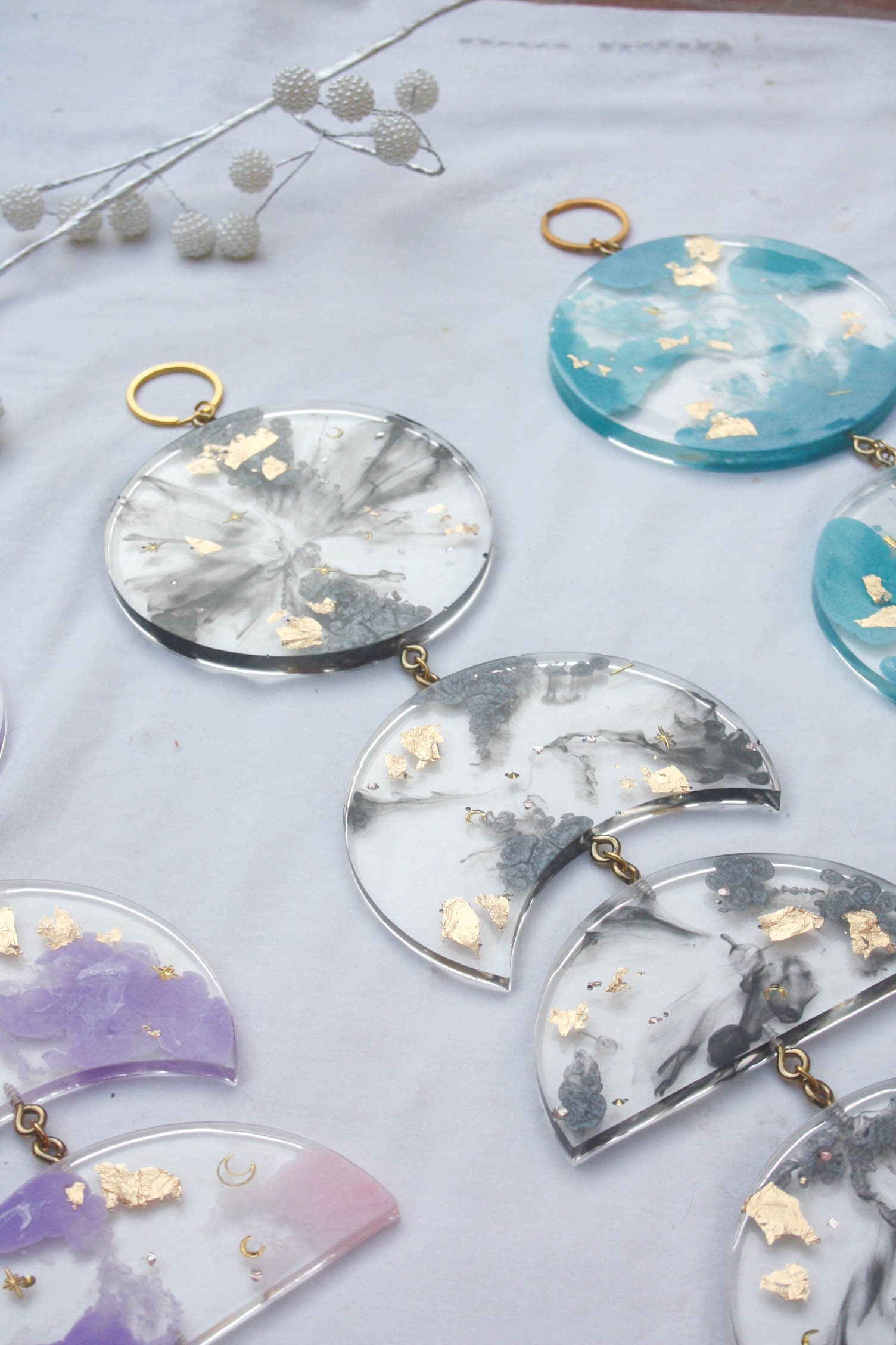 Custom Resin Moon Phases Wall Hanging Art - Etsy