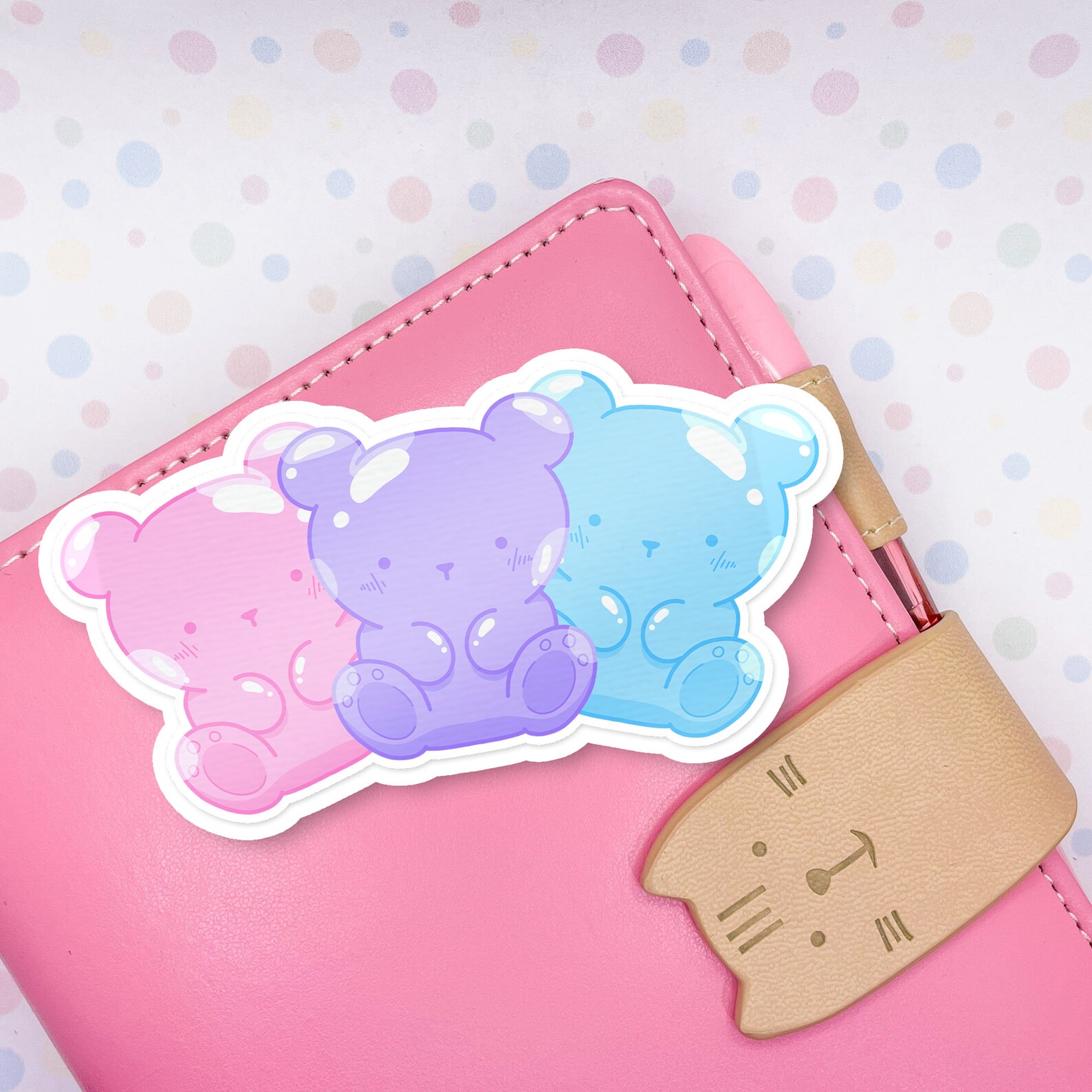 Gummy Bears Pride Sticker Subtle Bi Pride Pink Blue Purple - Etsy