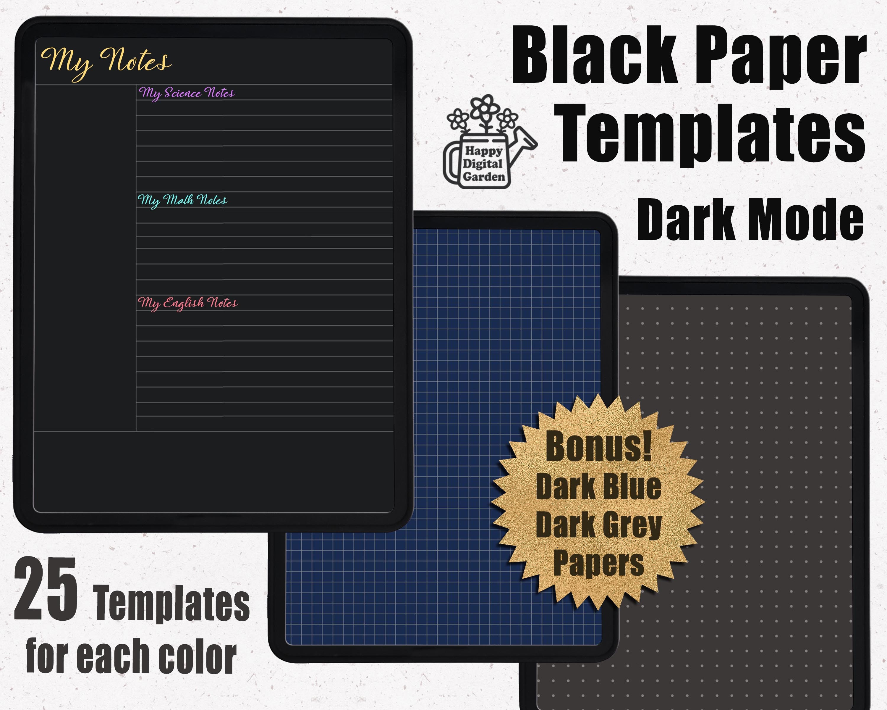 Black Paper Templates | Dark Grey Paper Templates | Dark Blue Paper ...