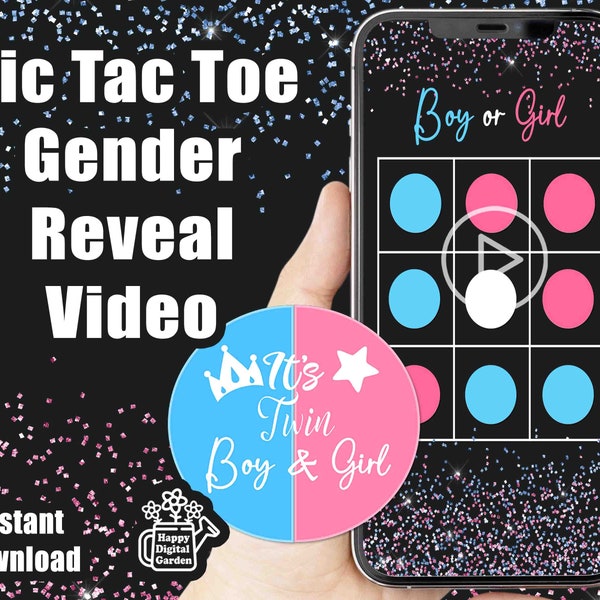 Baby Gender Reveal Tic Tac Toe - Etsy