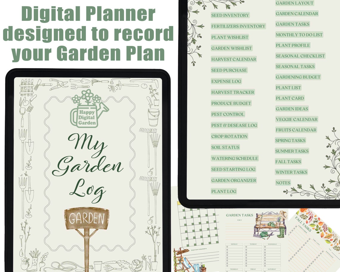 Digital Garden Journal for Plant Lovers, Garden Planner , Garden Log ...