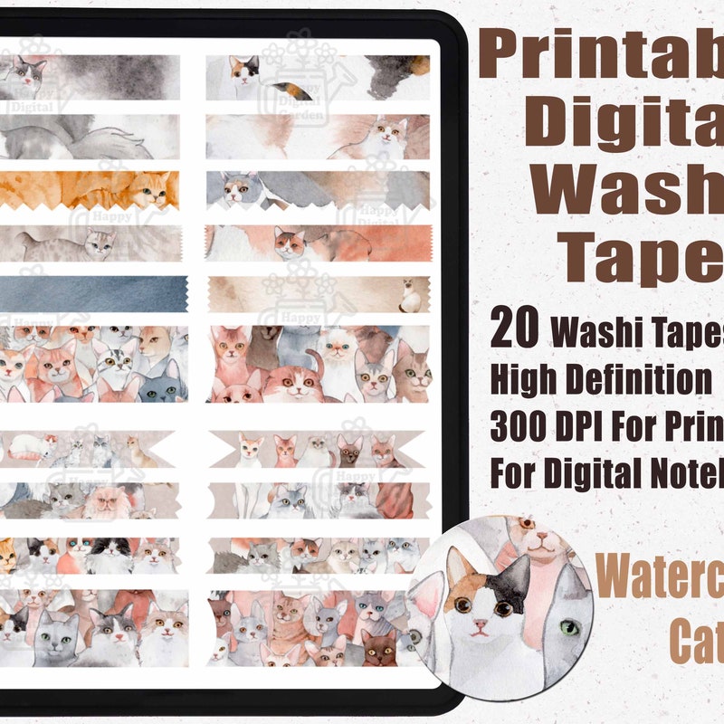 Cat Washi Tape - Etsy