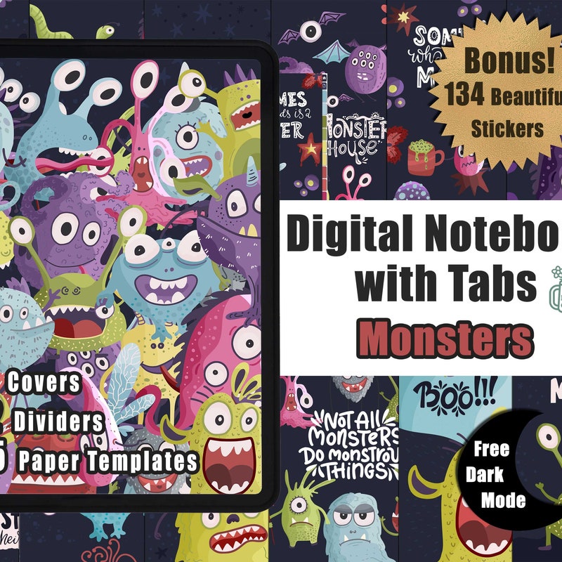 Monster Tabs - Etsy
