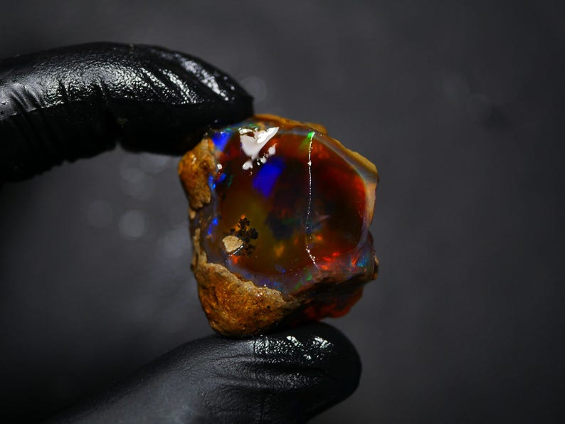 98.00 CTS. AAA Natural Ethiopian Oil Opal Rough, Crystal Opal Raw High ...
