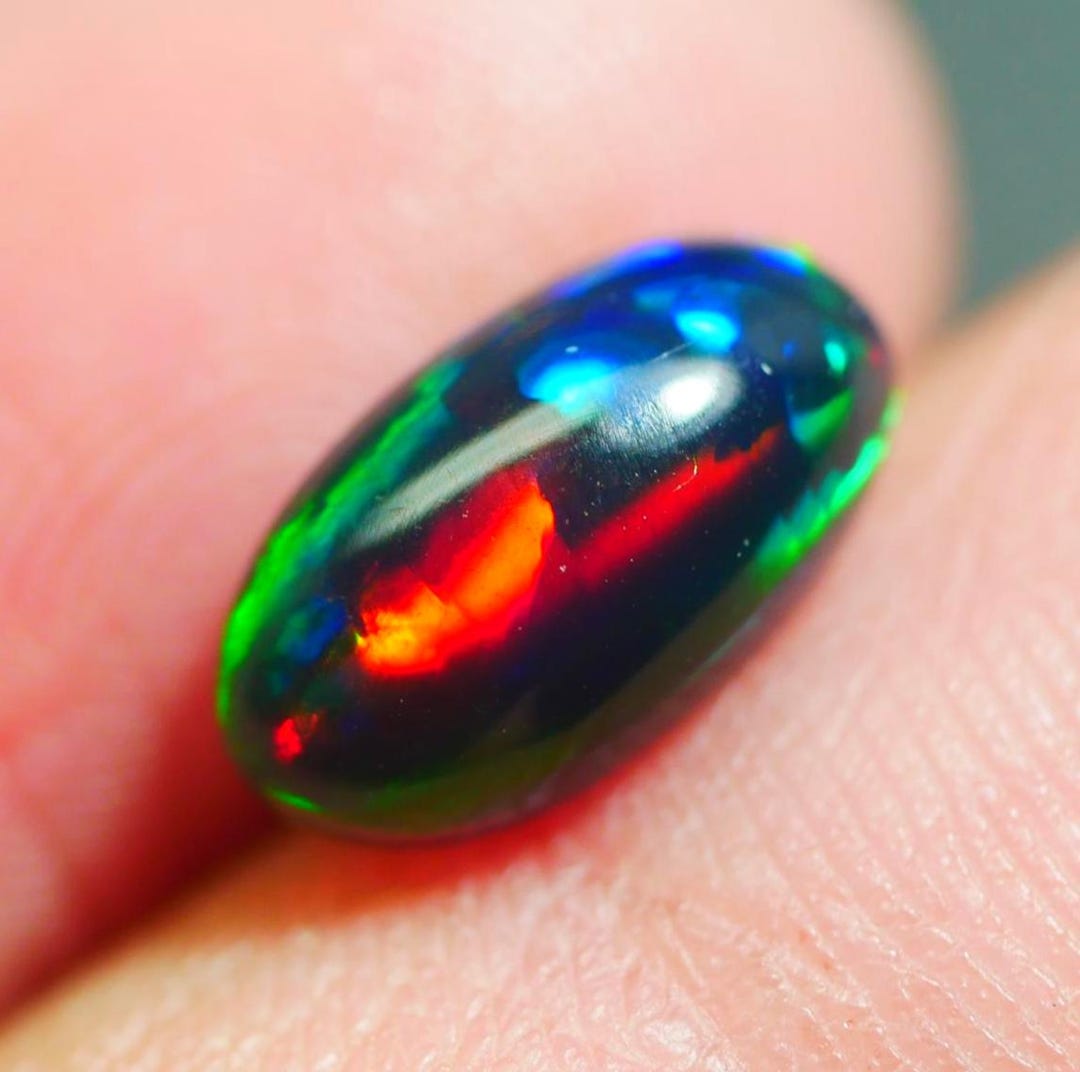 Natural Black Opal Cabochon Lot, Ethiopian Black Opal Cabs Fire Opal ...