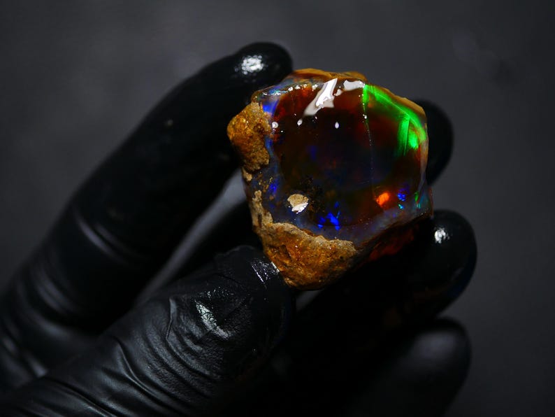 98.00 CTS. AAA Natural Ethiopian Oil Opal Rough, Crystal Opal Raw High ...