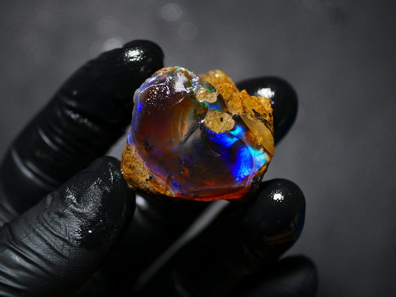 98.00 CTS. AAA Natural Ethiopian Oil Opal Rough, Crystal Opal Raw High ...