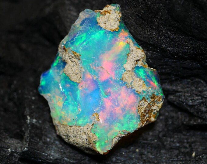 6.55 CTS Dry Opal Rough, Ethiopian Opal Raw, Crystal Opal Rough,big ...