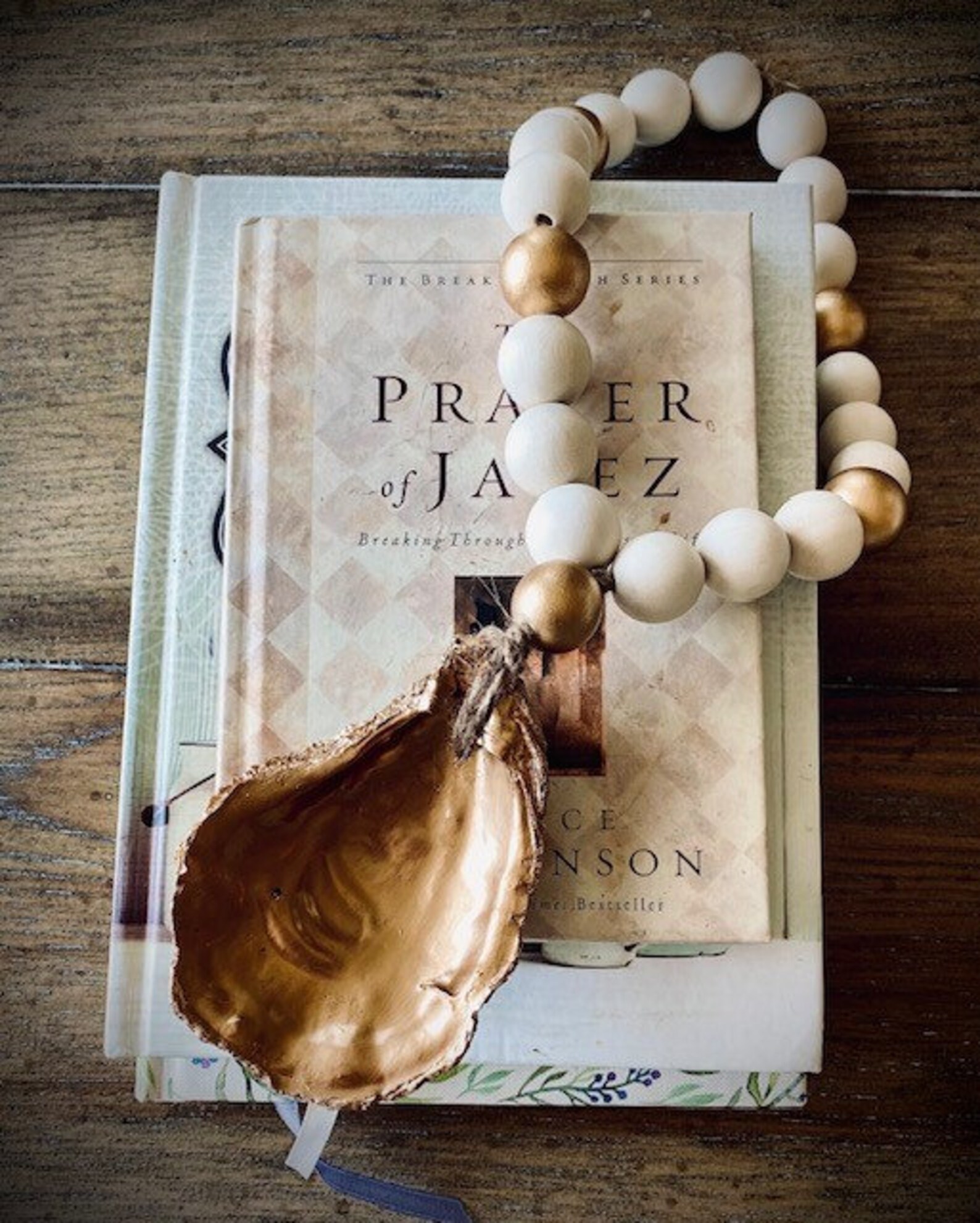Oyster Shell, Blessing Beads, Coastal Decor, Prayer Beads, Oyster Shell ...