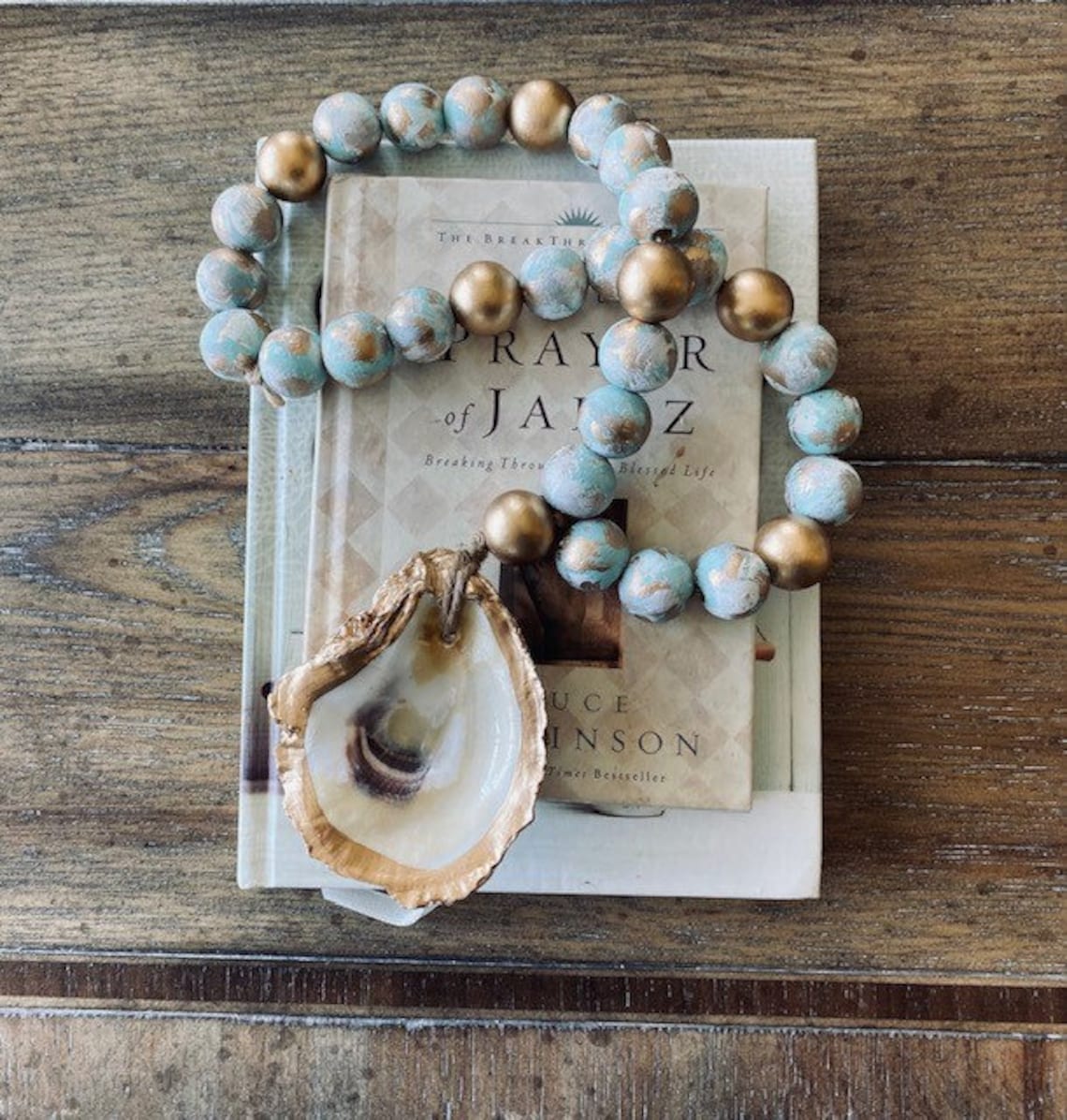 Oyster Shell Blessing Beads Coastal Decor Prayer Beads Top - Etsy