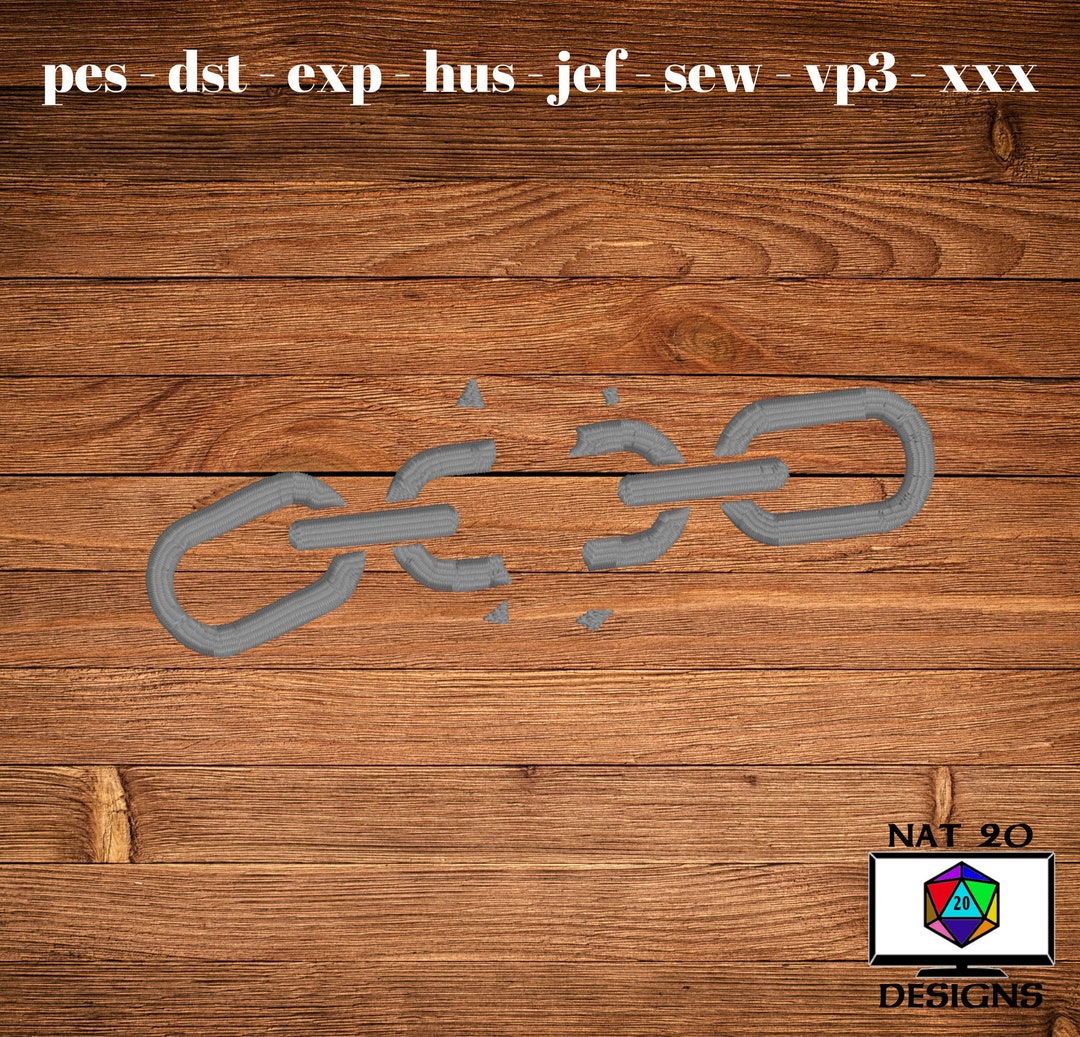 Broken Chain Machine Embroidery Design, Overthrow the Chains of ...