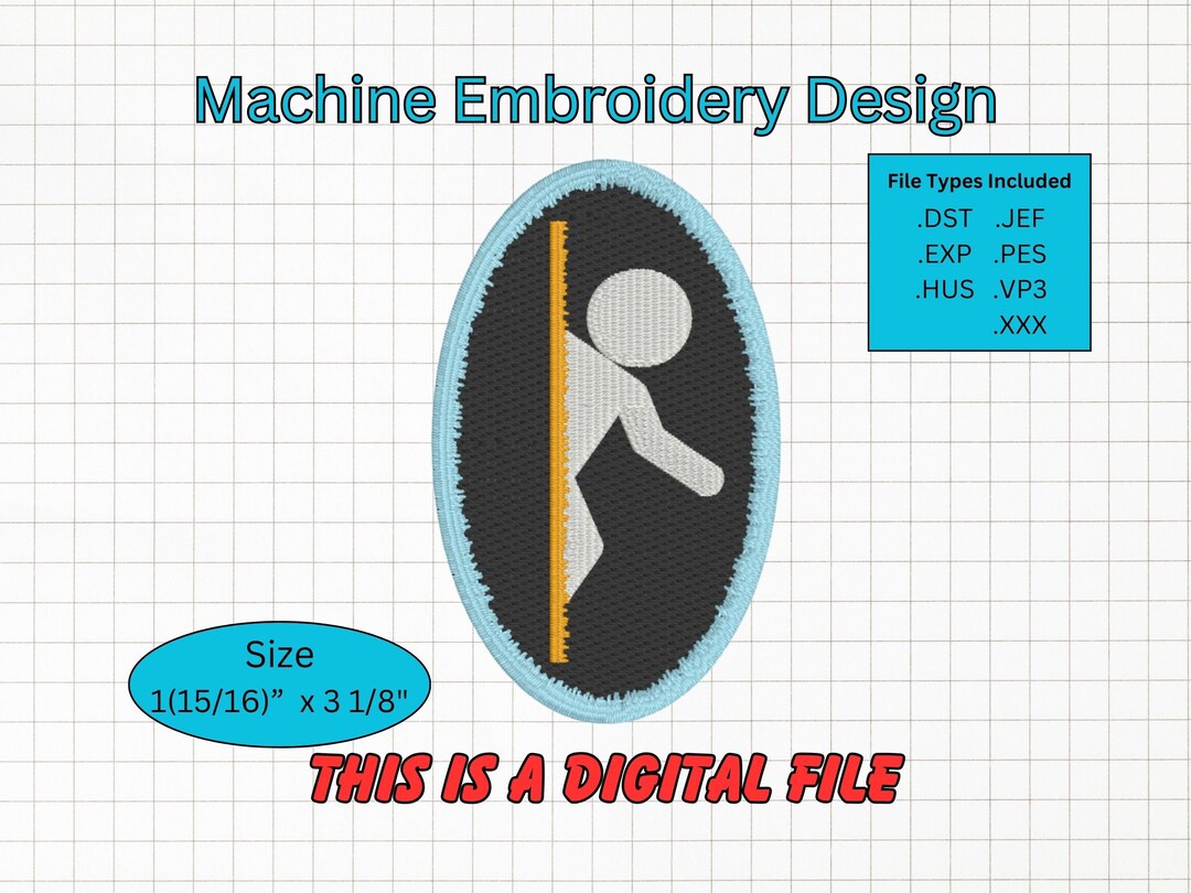 Portal Exit Machine Embroidery Design (digital File) - Etsy