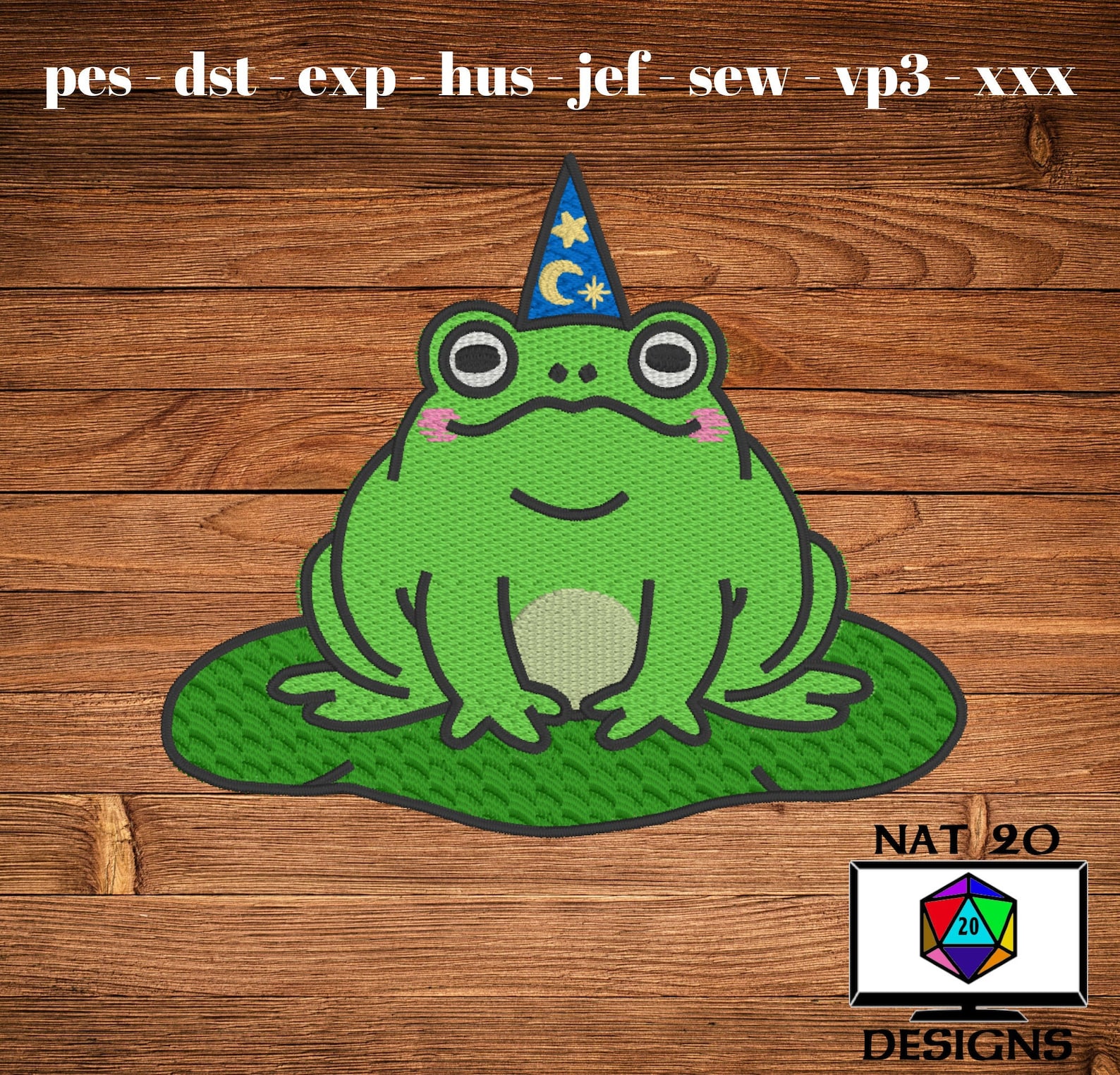 Wizard Frog Embroidery Design, Dnd Cottagecore File (5x7)(digital ...
