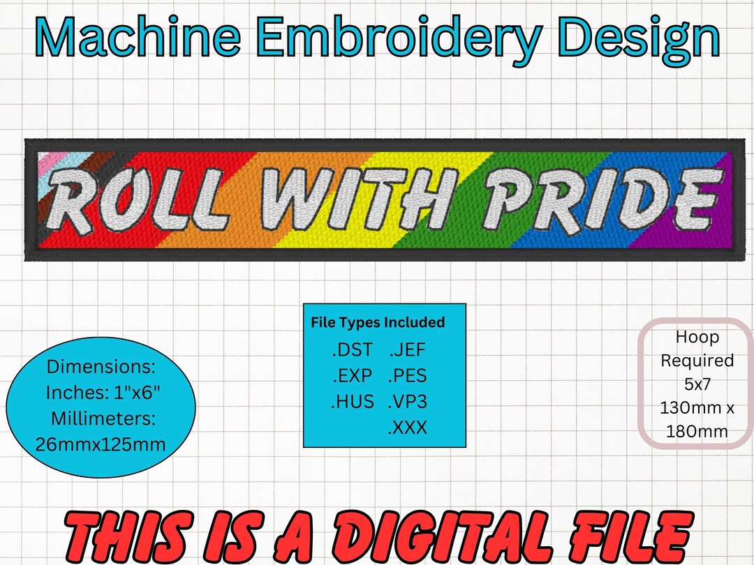 Roll With Pride Flag Pride Dice, Embroidery Design Machine Embroidery ...