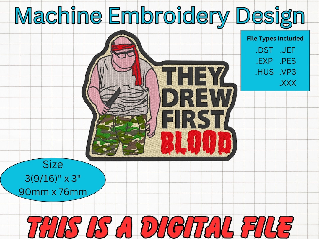 Frank Rambo Embroidery Design, Movie Parody (digital File) - Etsy