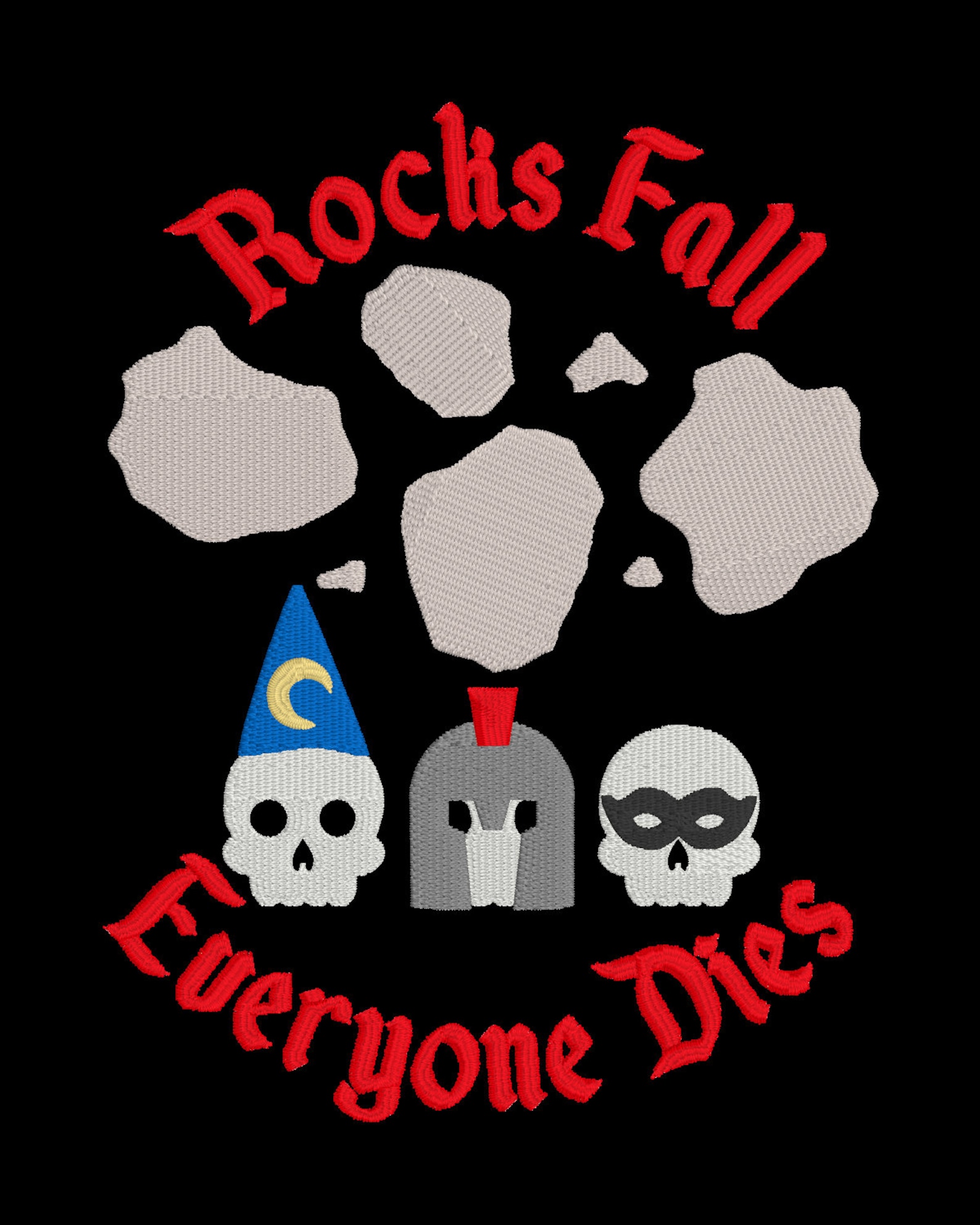 Rocks Fall Everyone Dies Embroidery Design 5x7 Dnd - Etsy