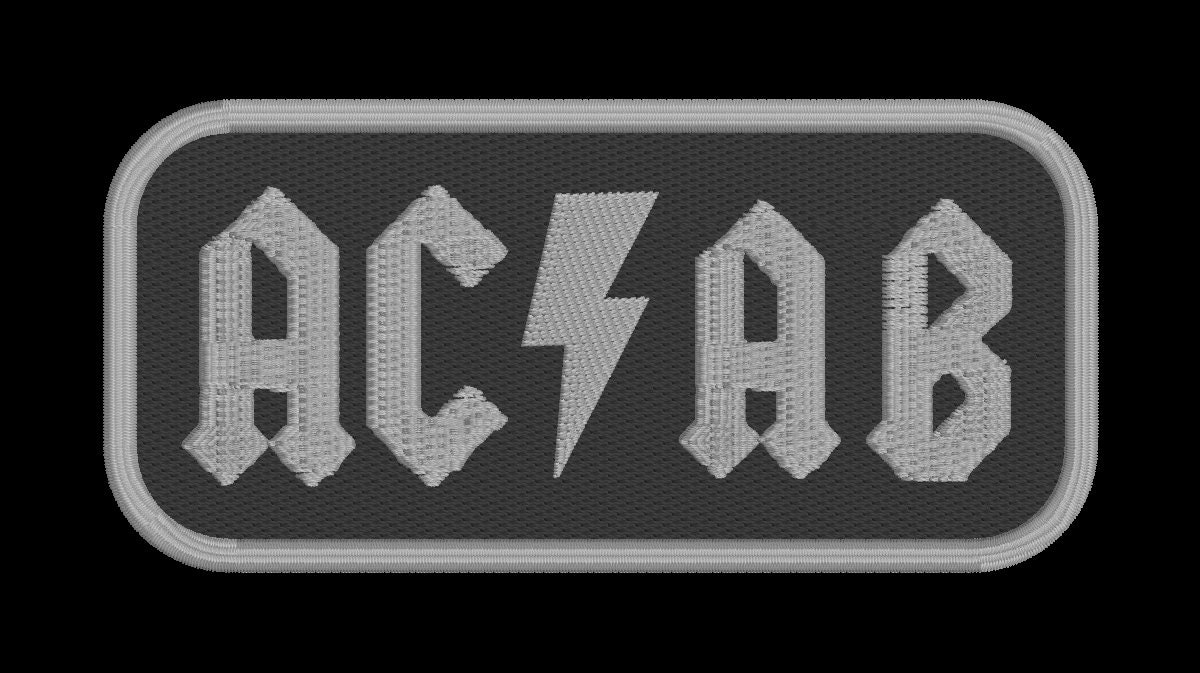 ACAB Rock Font Perfect for Patches Machine Embroidery Design | Etsy