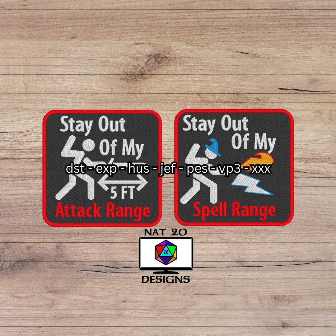 Stay Out of My Attack/spell Range Machine Embroidery Design, Dungeons ...