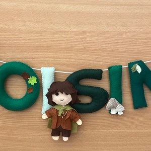 Lord of the Rings Felt Name Banner, Handmade Garland, Nursery Decor ...