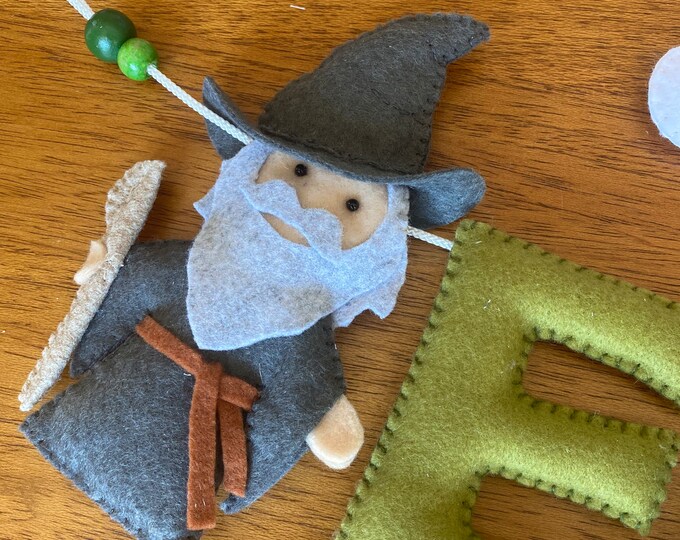 Lord of the Rings Felt Name Banner, Handmade Garland, Nursery Decor ...