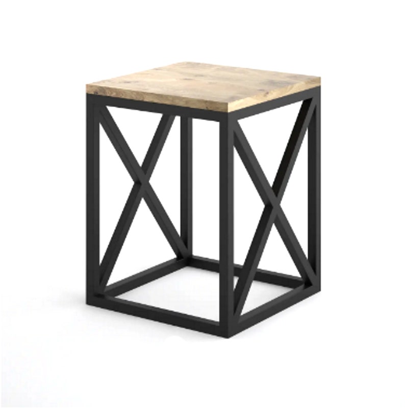 Metal Stool Base Square Metal Stool Frame End Table Base - Etsy