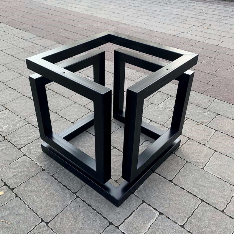 Infinity Cube Table Base, Metal Table Legs, Full Frame, Steel Table ...