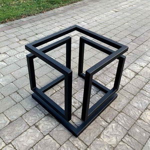 Infinity Cube Table Base, Metal Table Legs, Full Frame, Steel Table ...