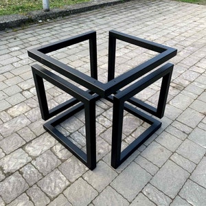 Infinity Cube Table Base, Metal Table Legs, Full Frame, Steel Table ...