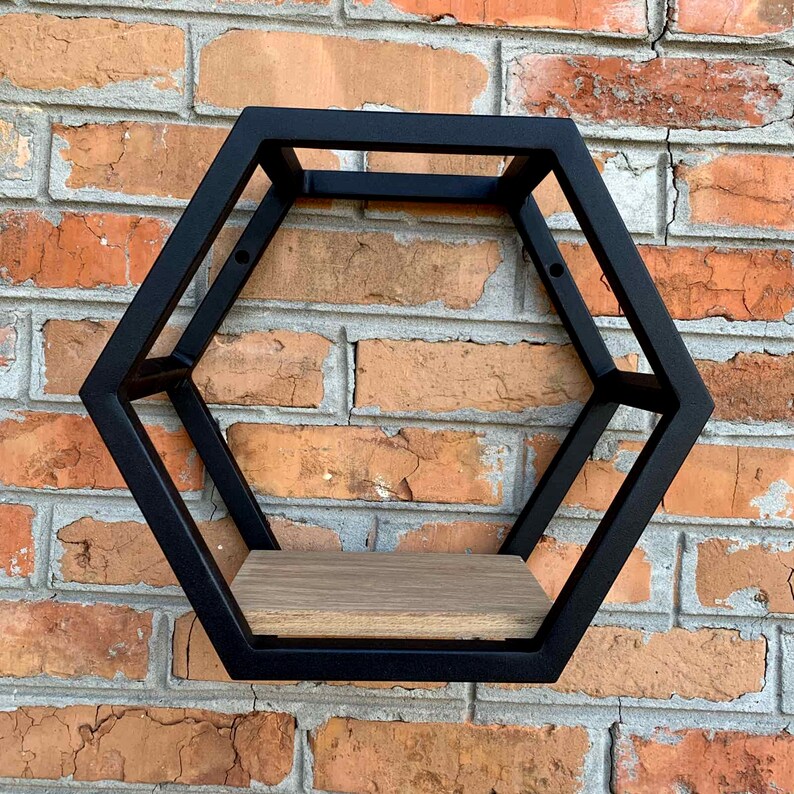 Hexagon Wall Shelf Handmade Metal Black Honeycomb Wall Shelf | Etsy