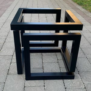 Infinity Cube Table Base, Metal Table Legs, Full Frame, Steel Table ...