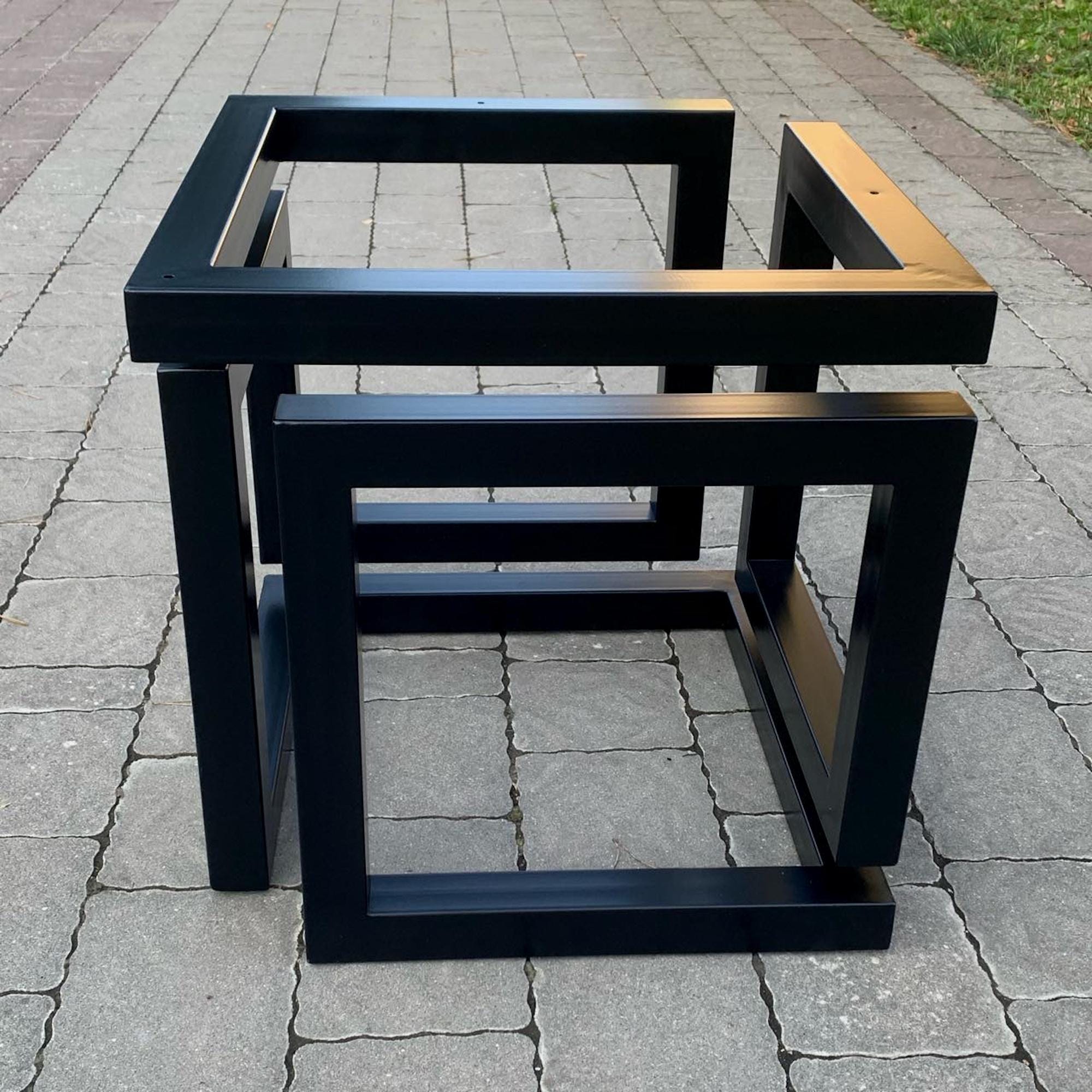 Infinity Cube Table Base, Metal Table Legs, Full Frame, Steel Table ...