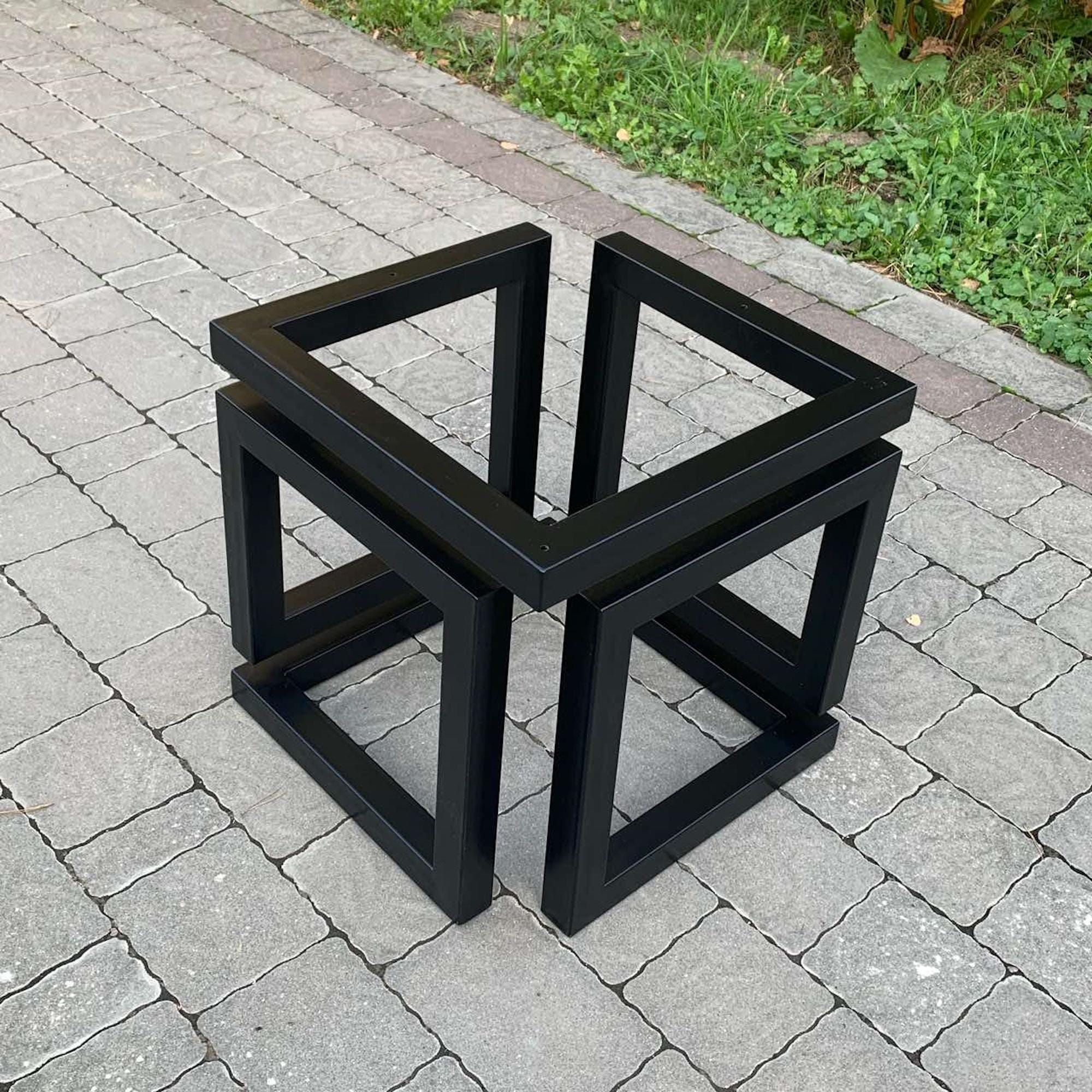 Infinity Cube Table Base, Metal Table Legs, Full Frame, Steel Table ...