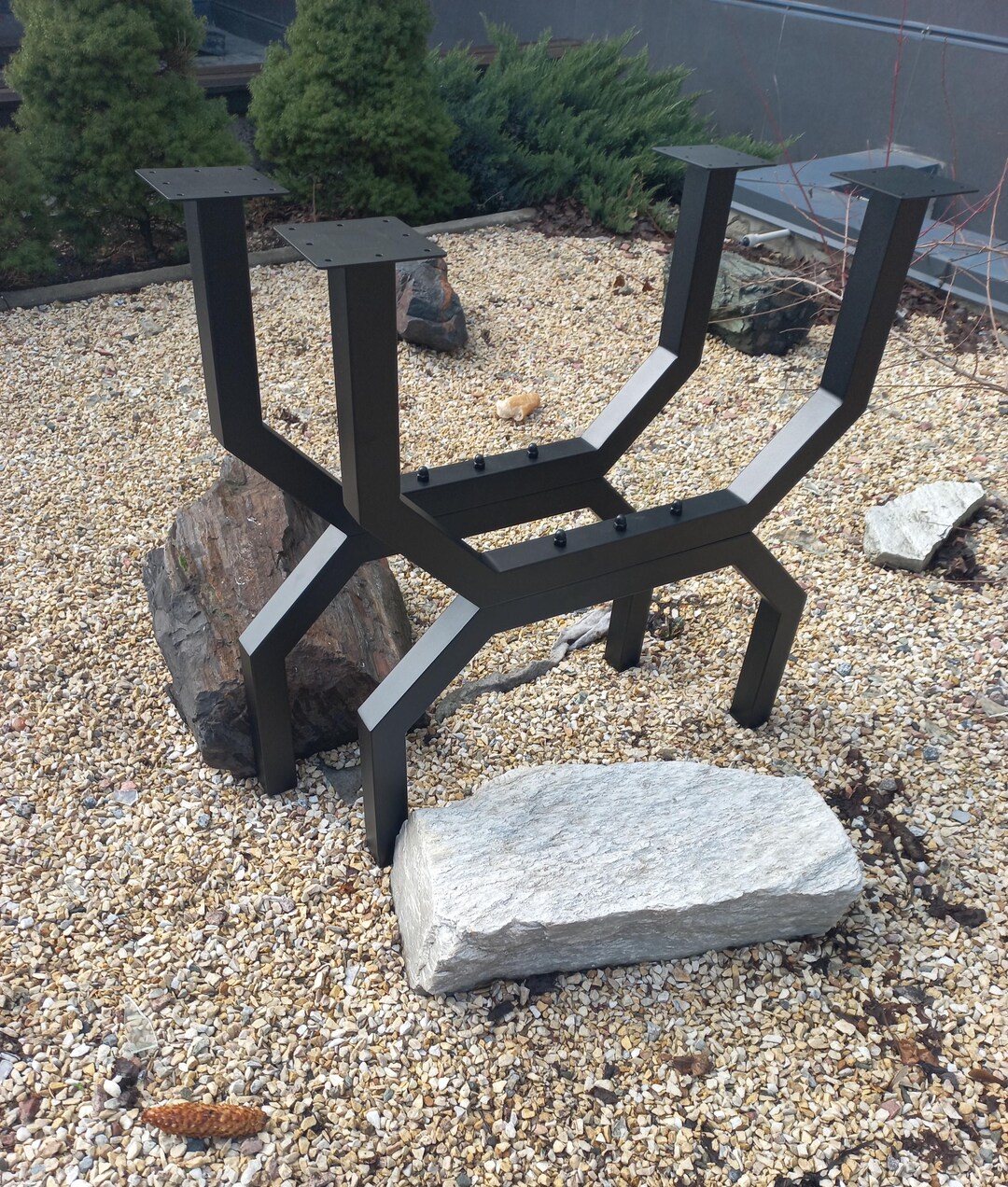 Stylish Demountable Table Base, 2 X Metal Table Legs, Frame Metal Table ...