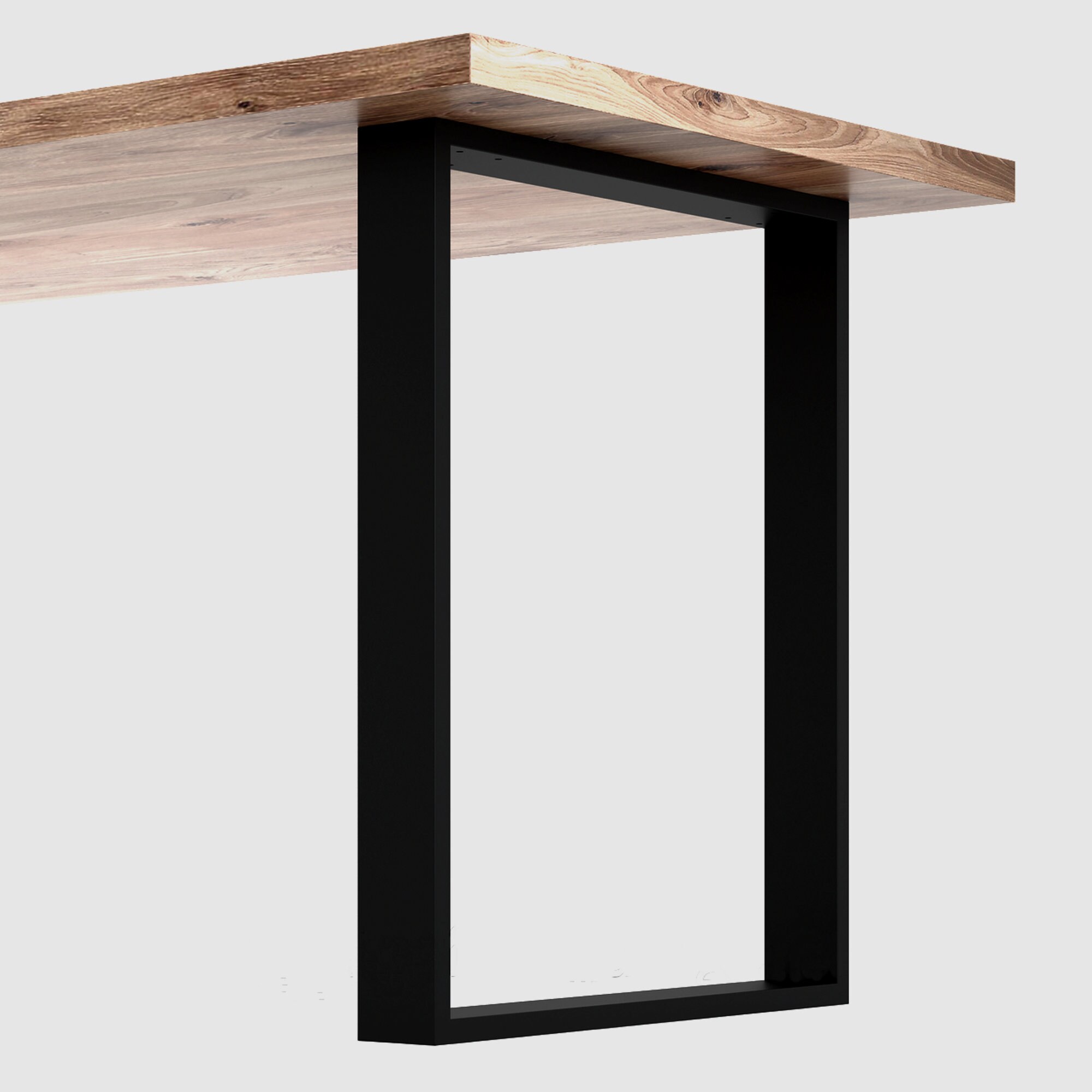 2 X Dinner Table Legs, Computer Desk Leg, Square Frame Table Legs Black ...