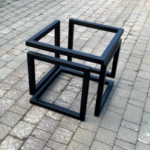 Infinity Cube Table Base, Metal Table Legs, Full Frame, Steel Table ...