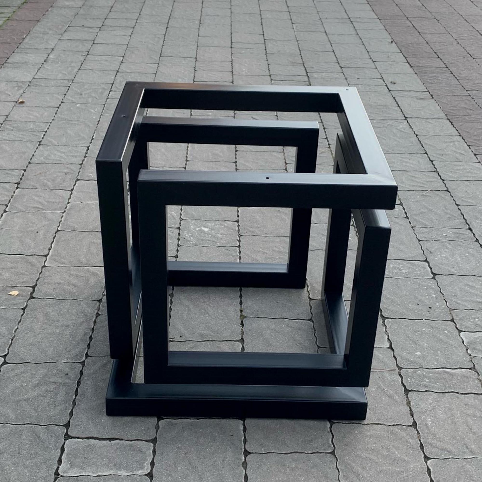 Infinity Cube Table Base, Metal Table Legs, Full Frame, Steel Table ...