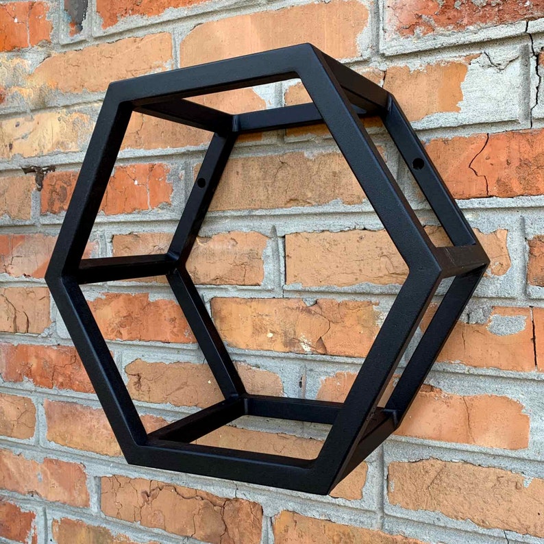 Hexagon Wall Shelf Handmade Metal Black Honeycomb Wall Shelf | Etsy
