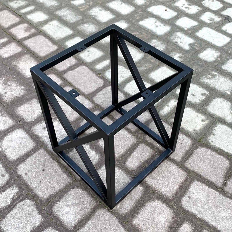 Metal Stool Base Square Metal Stool Frame End Table Base - Etsy