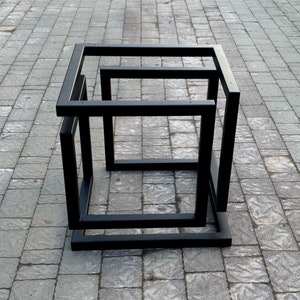 Infinity Cube Table Base, Metal Table Legs, Full Frame, Steel Table ...