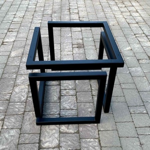 Infinity Cube Table Base, Metal Table Legs, Full Frame, Steel Table ...