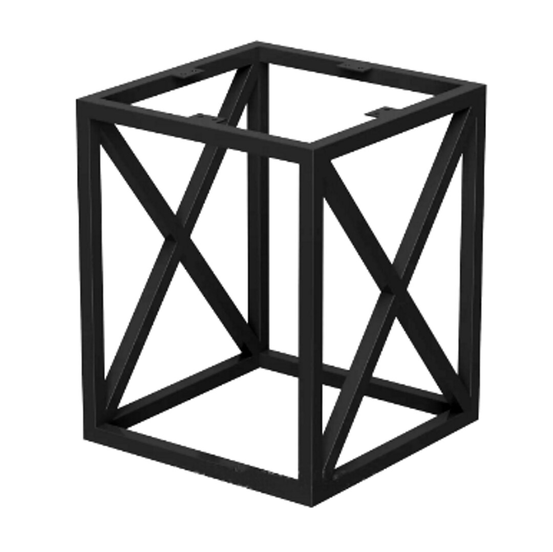 Metal Stool Base, Square Metal Stool Frame, End Table Base, Metal Cross ...