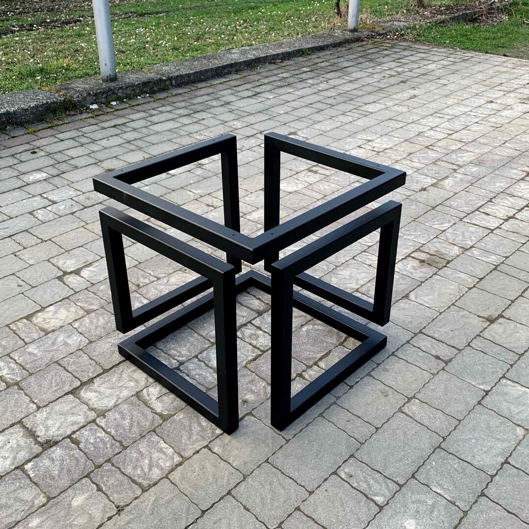 Infinity Cube Table Base, Metal Table Legs, Full Frame, Steel Table ...