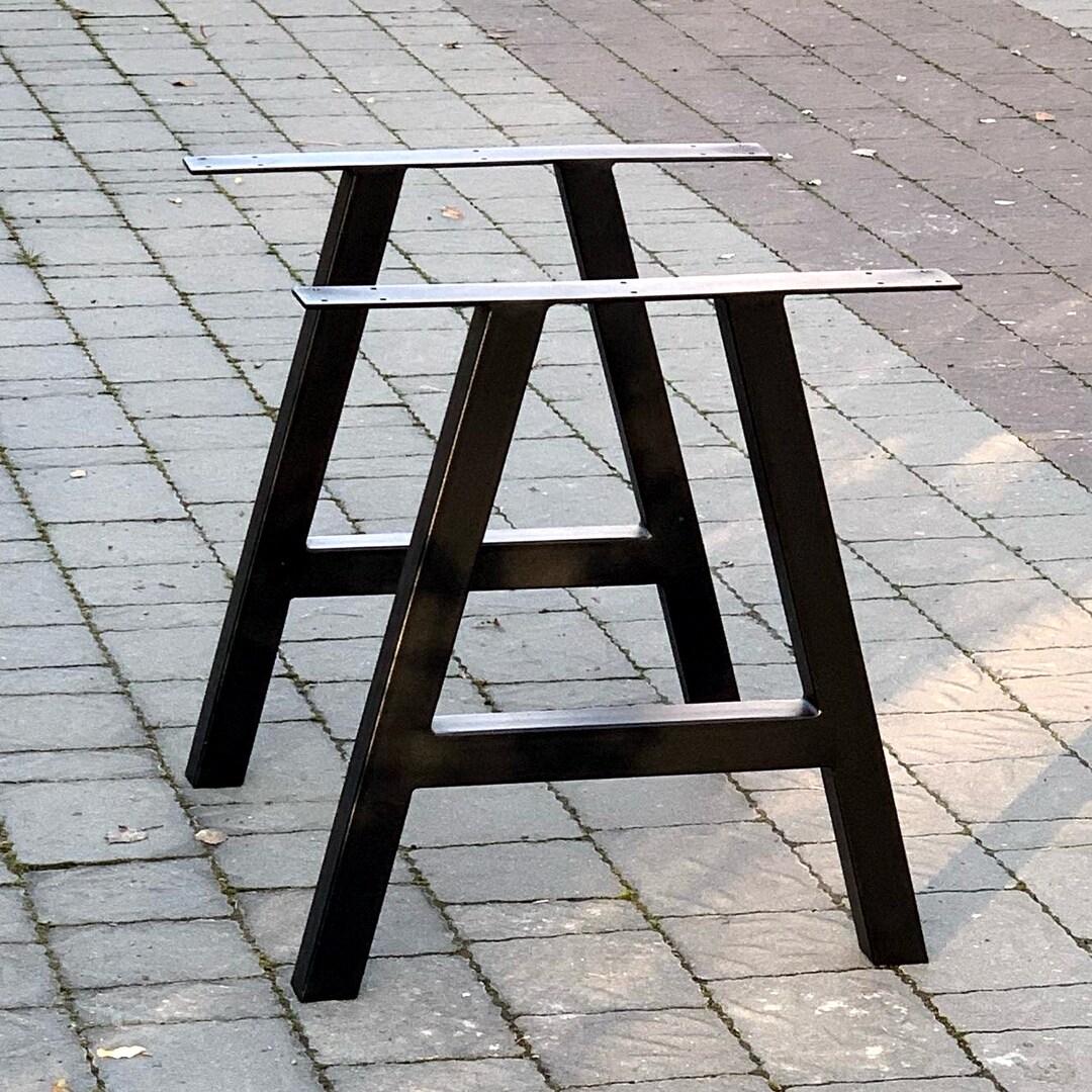 A Frame Metal Table Legs SET of 2, Coffee Table Legs Black, Modern ...