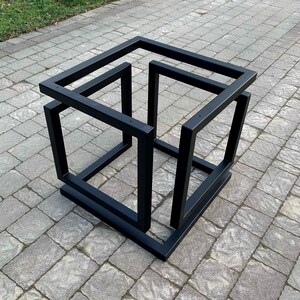 Infinity Cube Table Base, Metal Table Legs, Full Frame, Steel Table ...