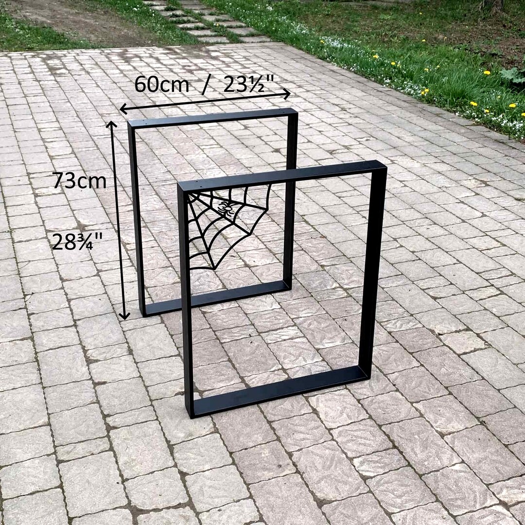 2 X Dinner Table Legs, Spider Web Legs, Computer Desk Leg, Square Frame ...