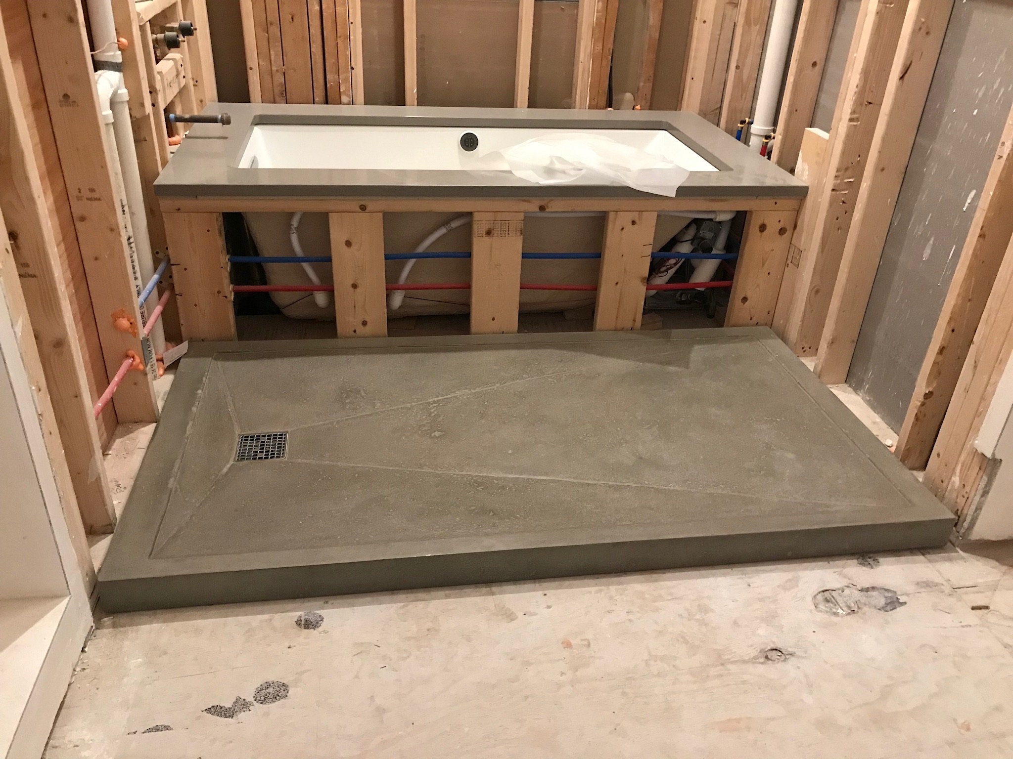 Custom Concrete Shower Pan - Etsy
