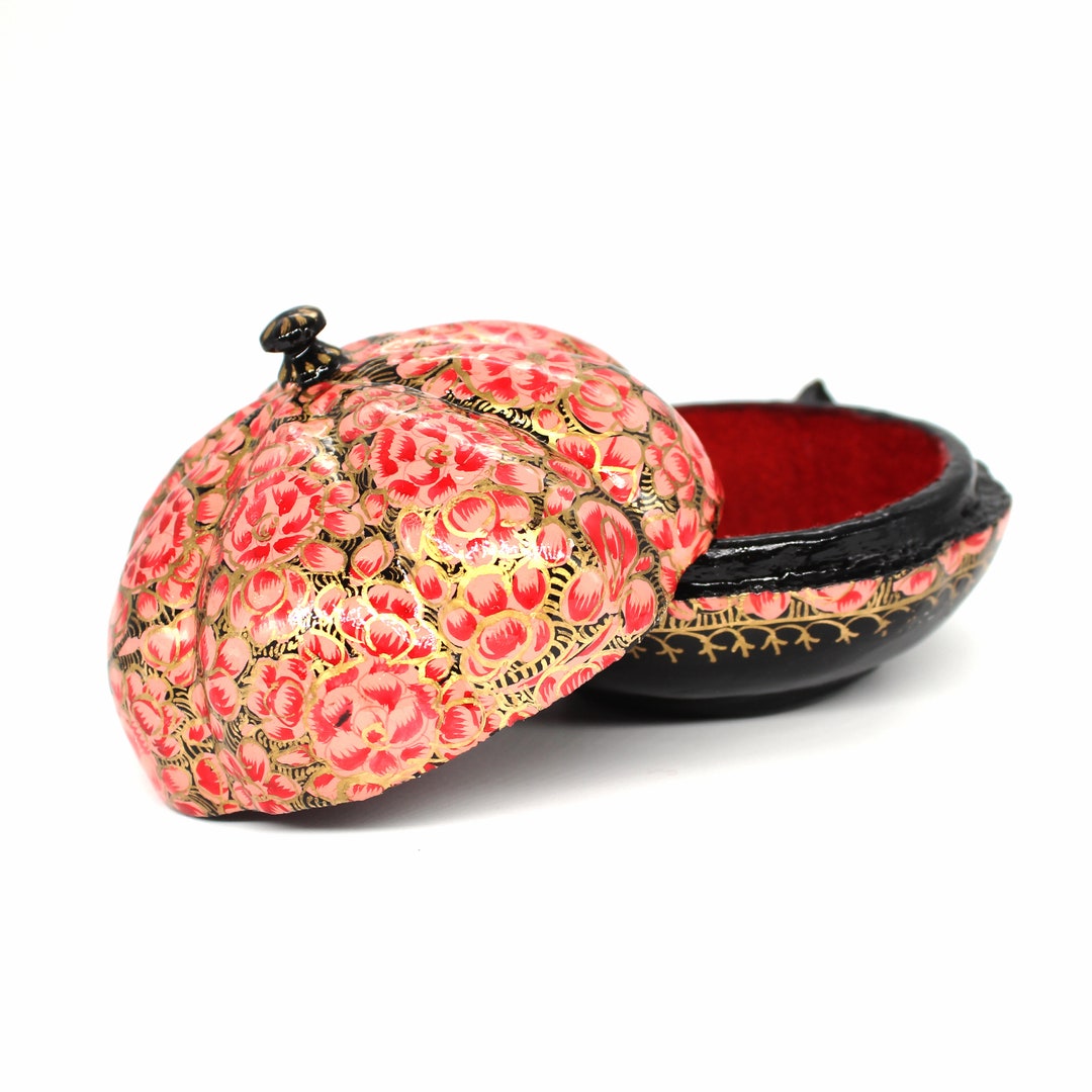 Paper Mache Small Umbra Pink & Gold Trinket Gifting Decorative ...
