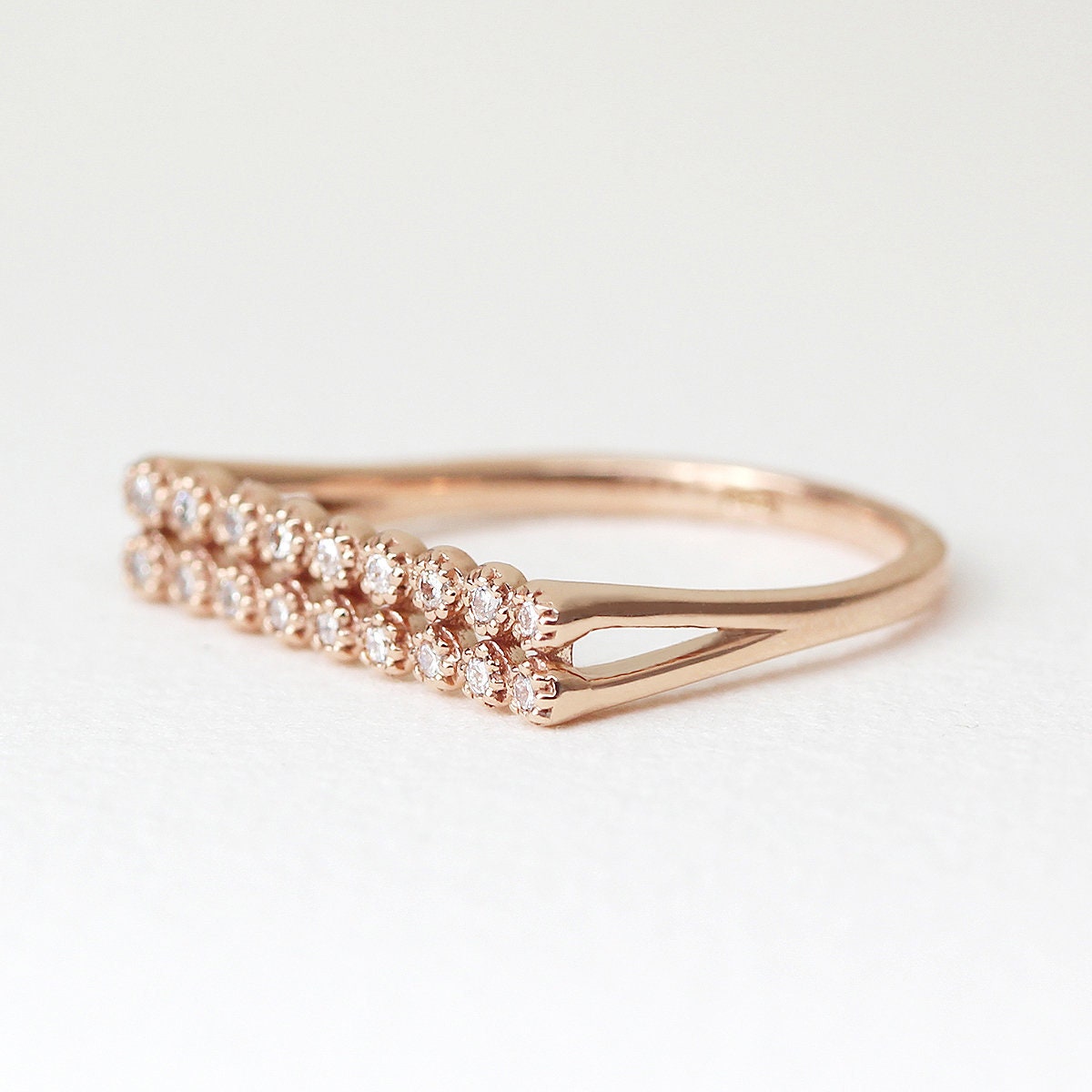 14k Solid Gold Flat Bar Ring Minimalist Thin Everyday Modern - Etsy