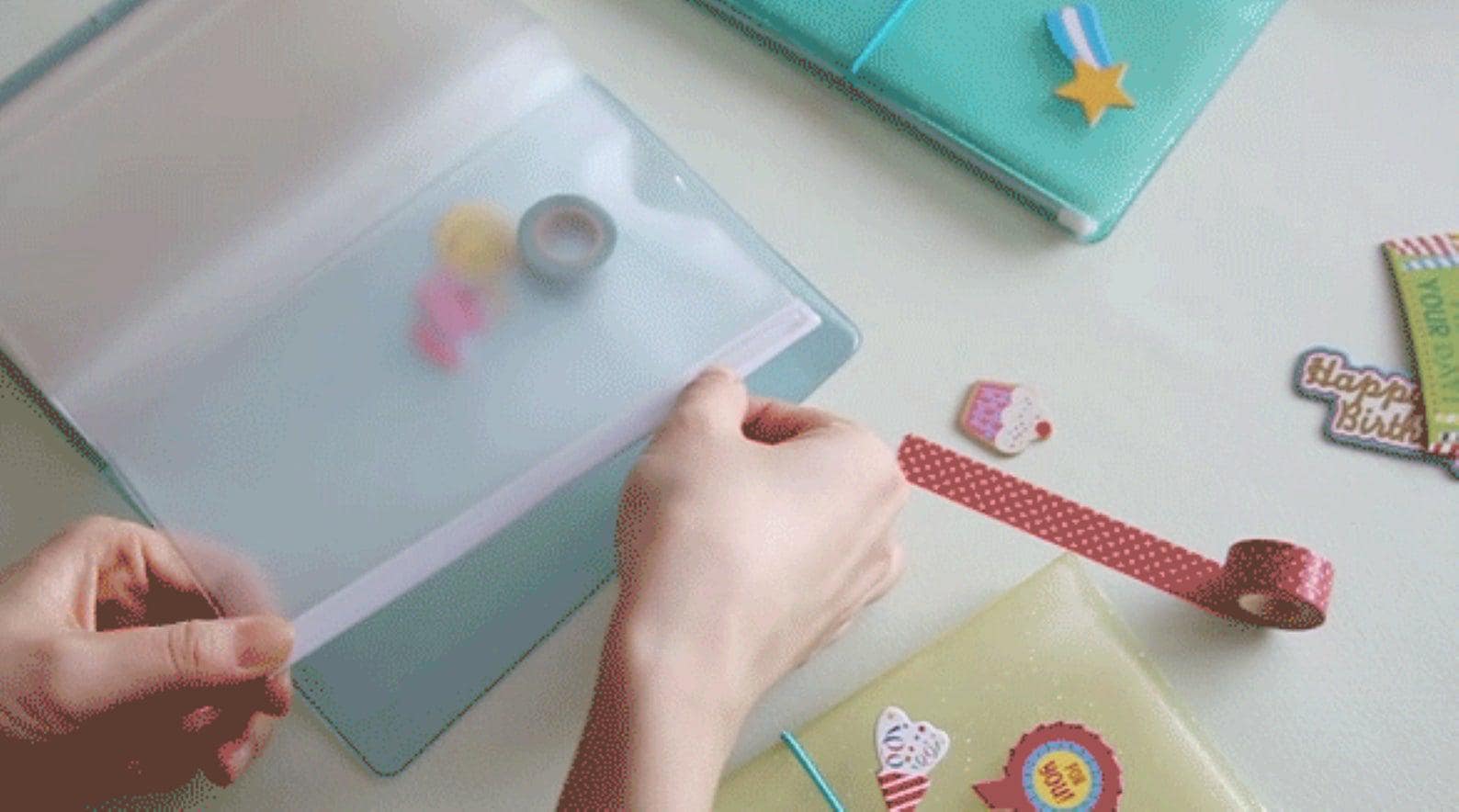 Sticker Storage Album Postcard Collection Binder Sticker Storage Book ...